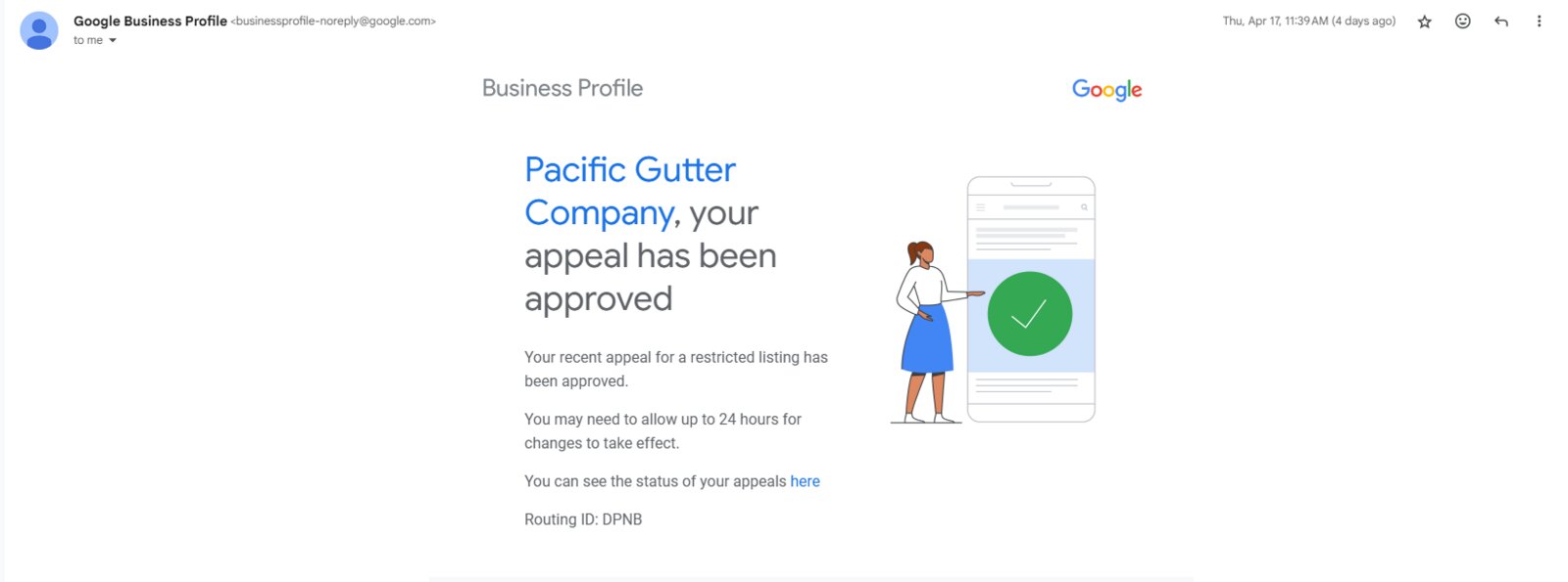 Google Flipped Address Post Reinstatement & Immediate Suspension ...