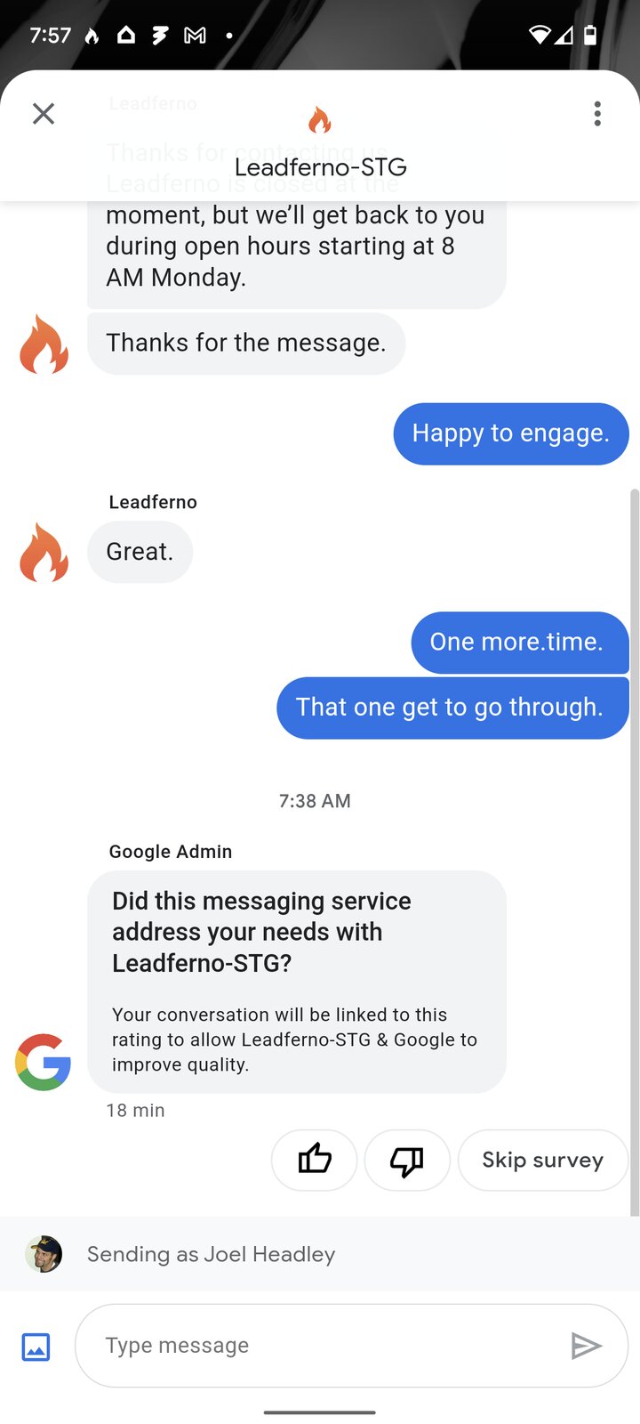 GBP Business Messages (no not the message option in your dashboard ...