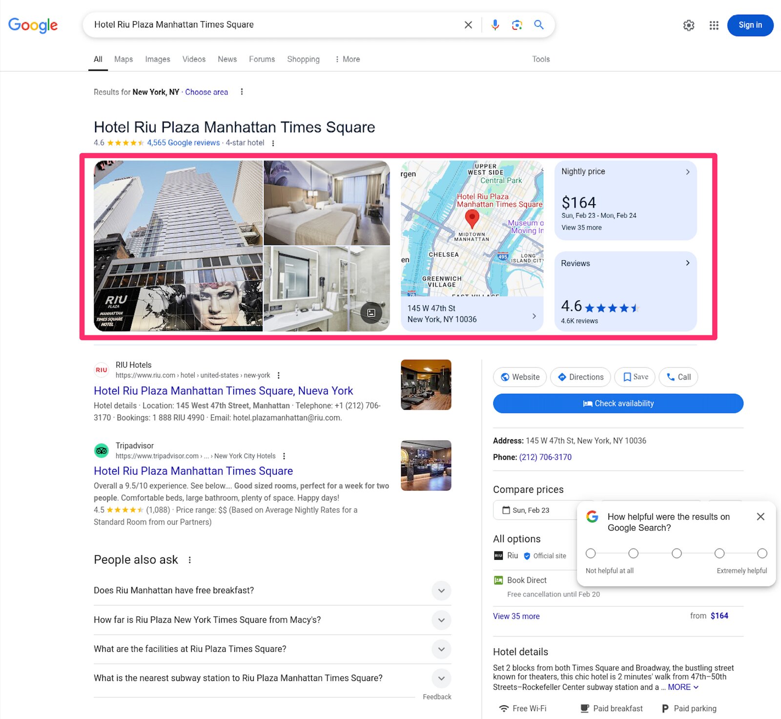 New name and review display when search for a business name | Local ...